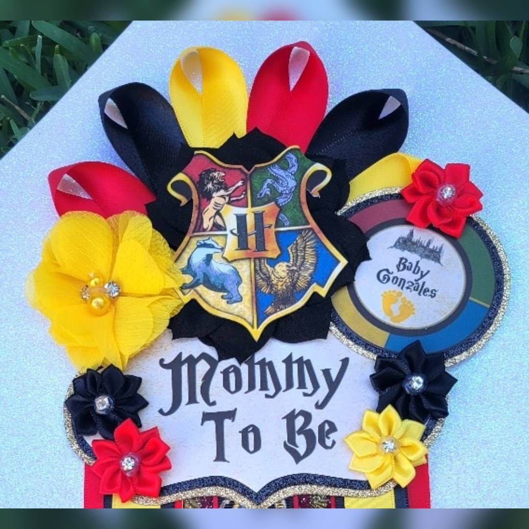 Magic Wizard Lion Badger Red Yellow Black Themed Baby Shower Mommy ...