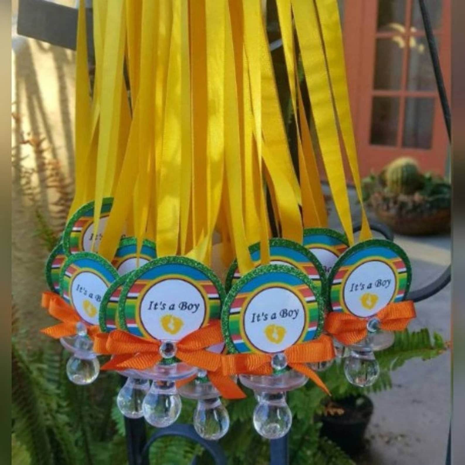 12 Baby Boy Fiesta Themed Pacifier Necklaces Favors Baby - Etsy