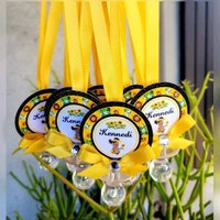 12 Baby Boy Prince Fresh 90s Hip Hop Themed Pacifier Necklaces Favors ...