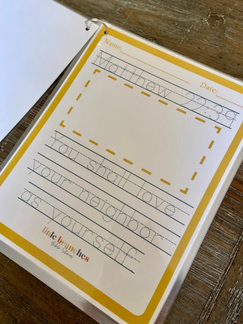 Bible Verse Tracing Pages Scripture Tracing Pages Kid's - Etsy