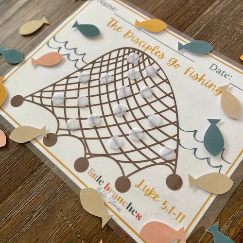 The Disciples Go Fishing Bible Activity Homeschool - Etsy