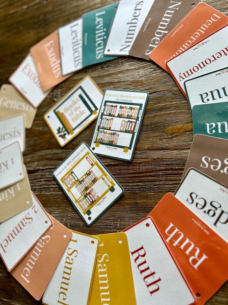 Books of the Bible Flashcards: Christian Homeschool Printable (PDF) - Etsy