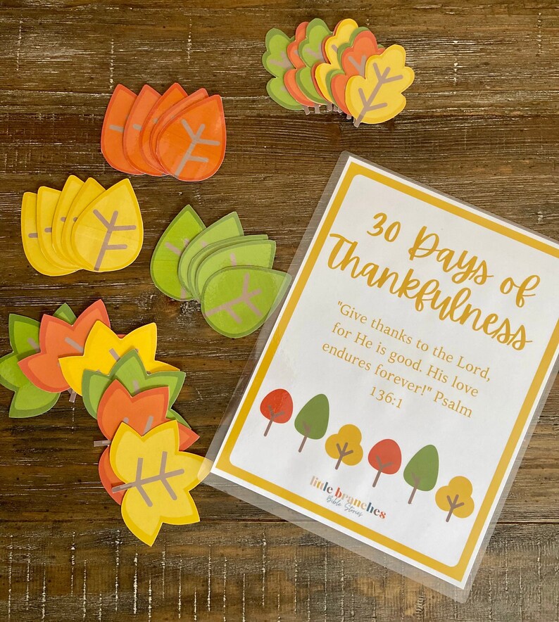 30 Days of Thankfulness Fall Leaves Activity: Homeschool Printable (PDF ...