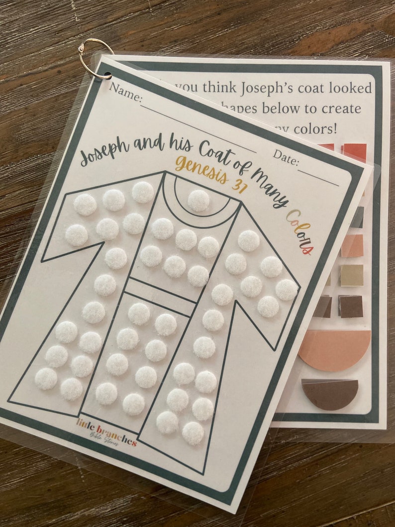 Joseph's Coat of Many Colors Bible Activity: Homeschool Printable (PDF ...