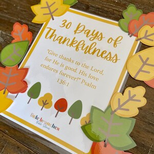 30 Days of Thankfulness Fall Leaves Activity: Homeschool Printable (PDF ...