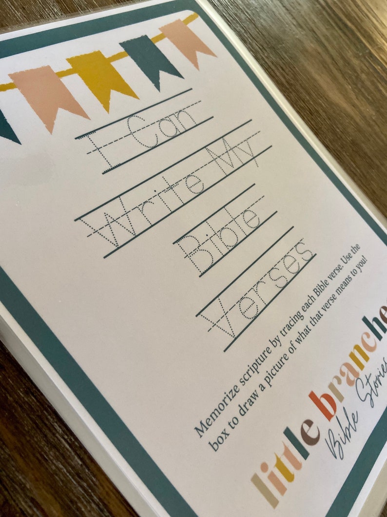 Bible Verse Tracing Pages Scripture Tracing Pages Kid's - Etsy
