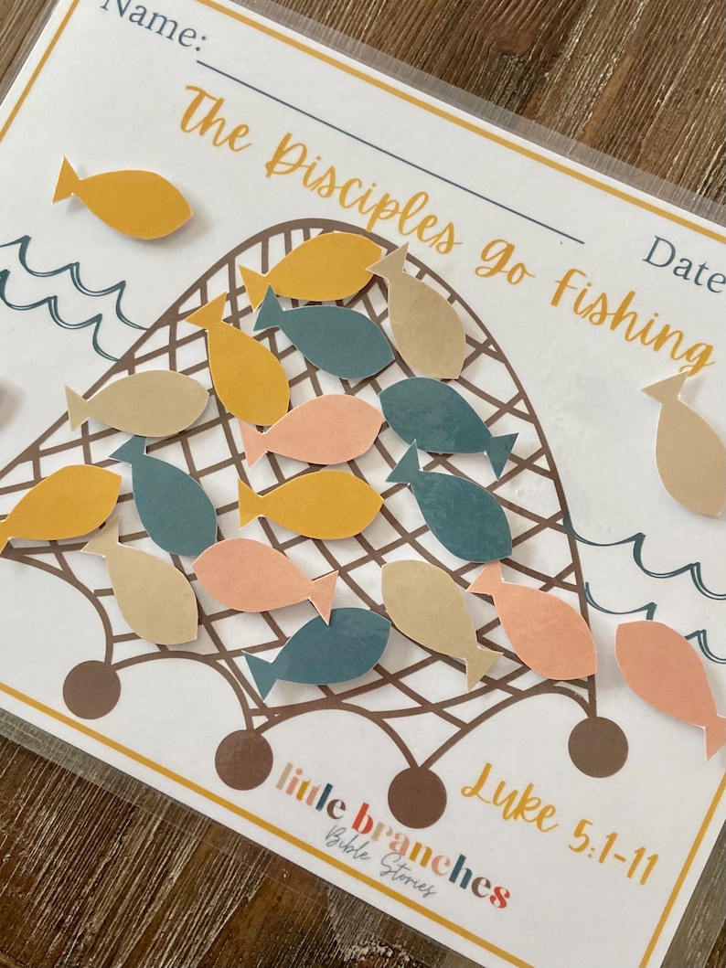 The Disciples Go Fishing Bible Activity: Homeschool Printable (PDF) - Etsy