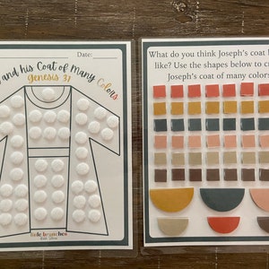Joseph's Coat of Many Colors Bible Activity: Homeschool Printable (PDF ...