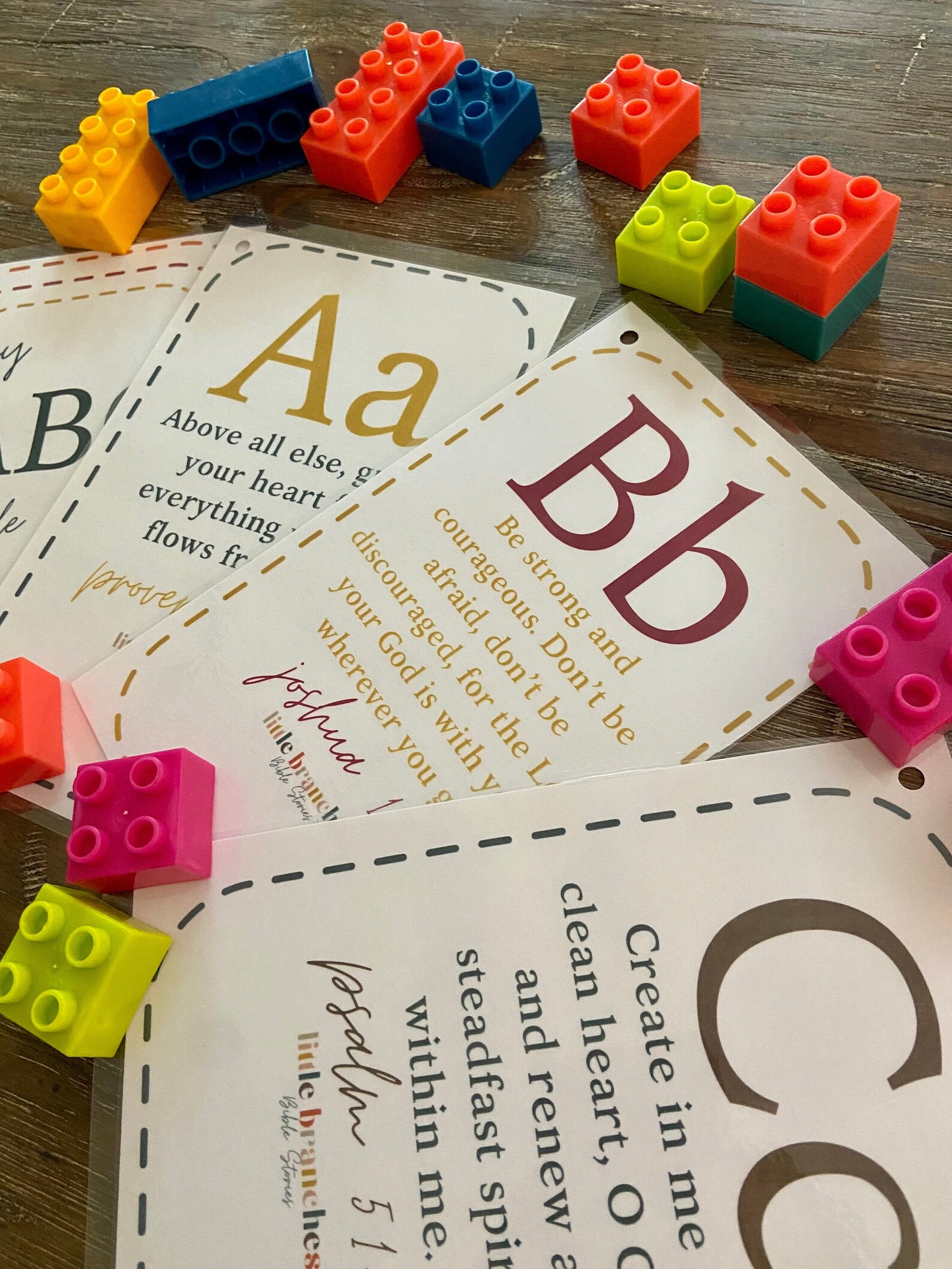 ABC Bible Verse Flashcards, ABC Bible Verse Memory Cards, Children's ...