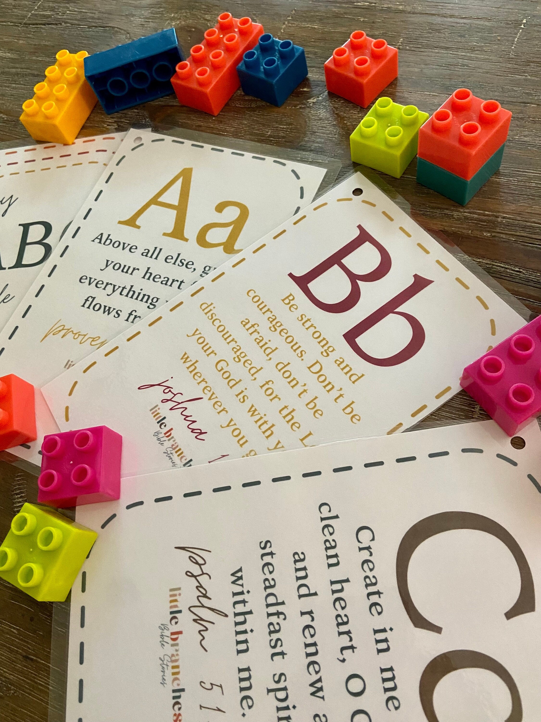 ABC Bible Verse Flashcards, ABC Bible Verse Memory Cards, Children's ...