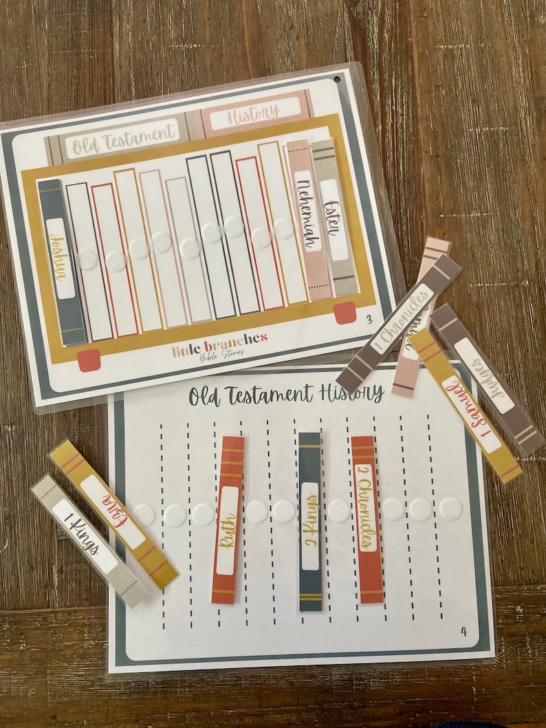 Books of the Bible Printable: Homeschool Sunday School Activity (PDF ...