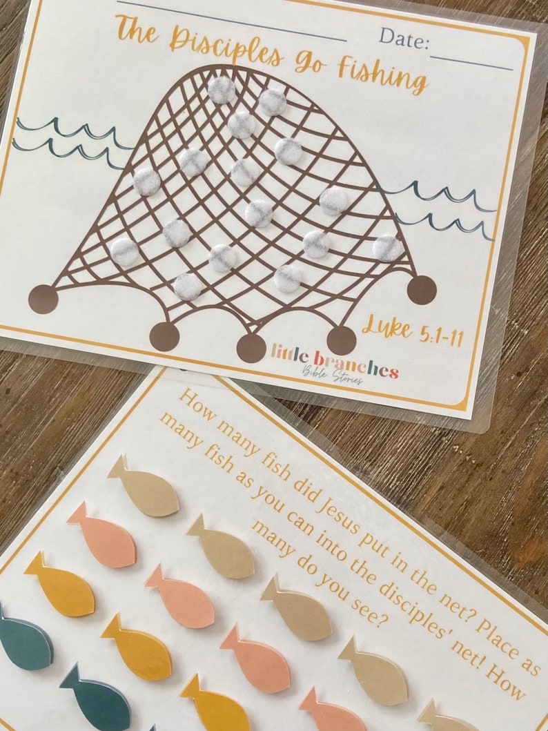 The Disciples Go Fishing Bible Activity: Homeschool Printable (PDF) - Etsy