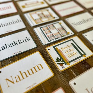Books of the Bible Flashcards: Christian Homeschool Printable (PDF) - Etsy