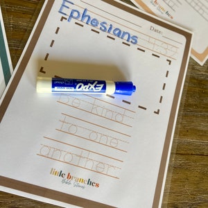 Bible Verse Tracing Pages, Scripture Tracing Pages, Kid's Bible Study ...