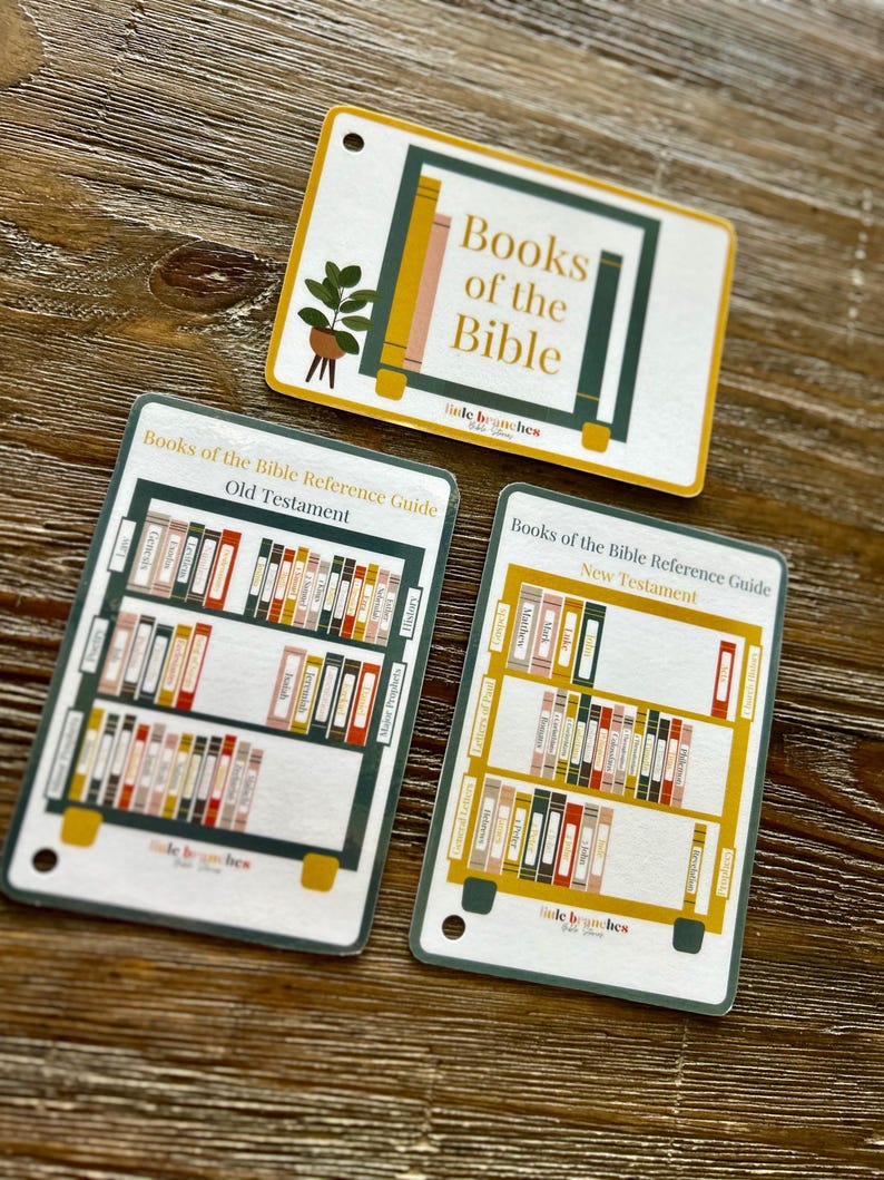 Books of the Bible Flashcards: Christian Homeschool Printable (PDF) - Etsy