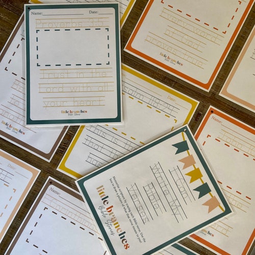 Bible Verse Tracing Pages Scripture Tracing Pages Kid's - Etsy