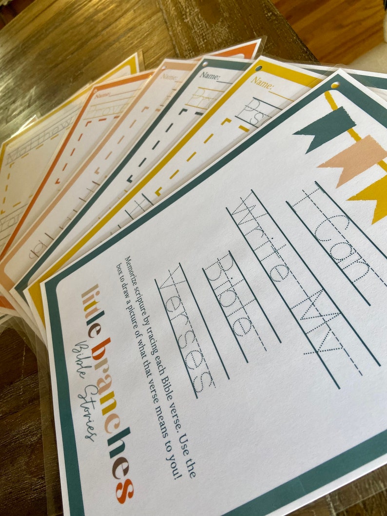 Bible Verse Tracing Pages Scripture Tracing Pages Kid's - Etsy