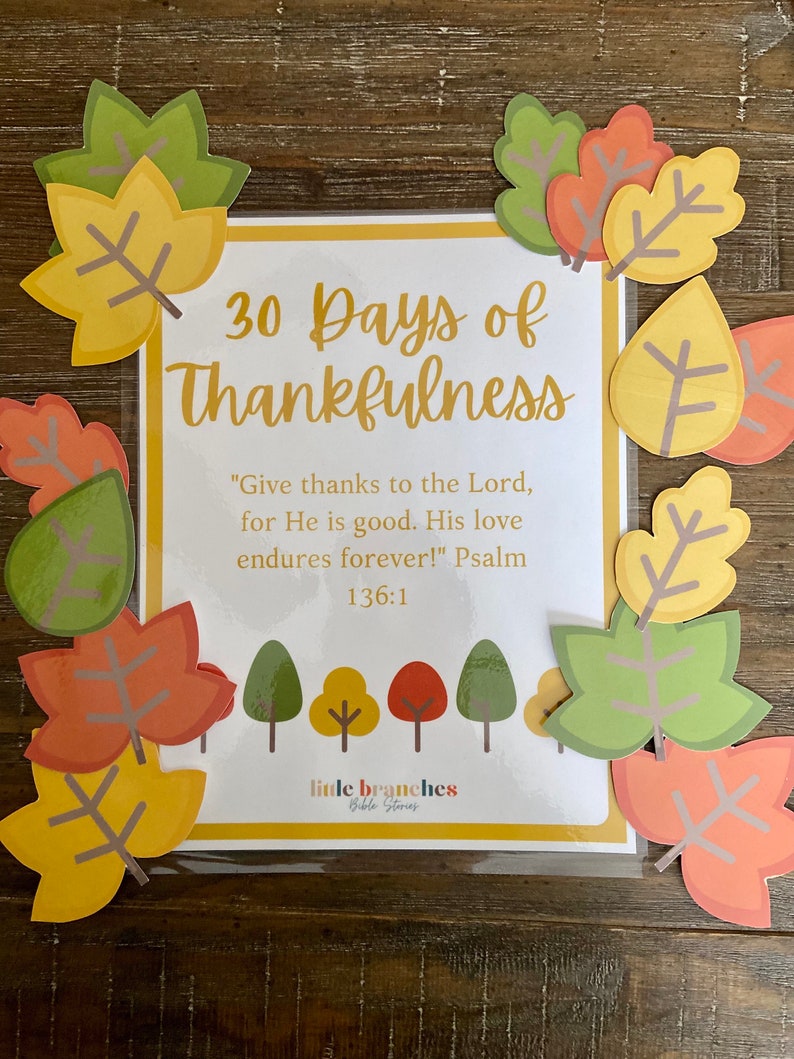 30 Days of Thankfulness Fall Leaves Activity: Homeschool Printable (PDF ...