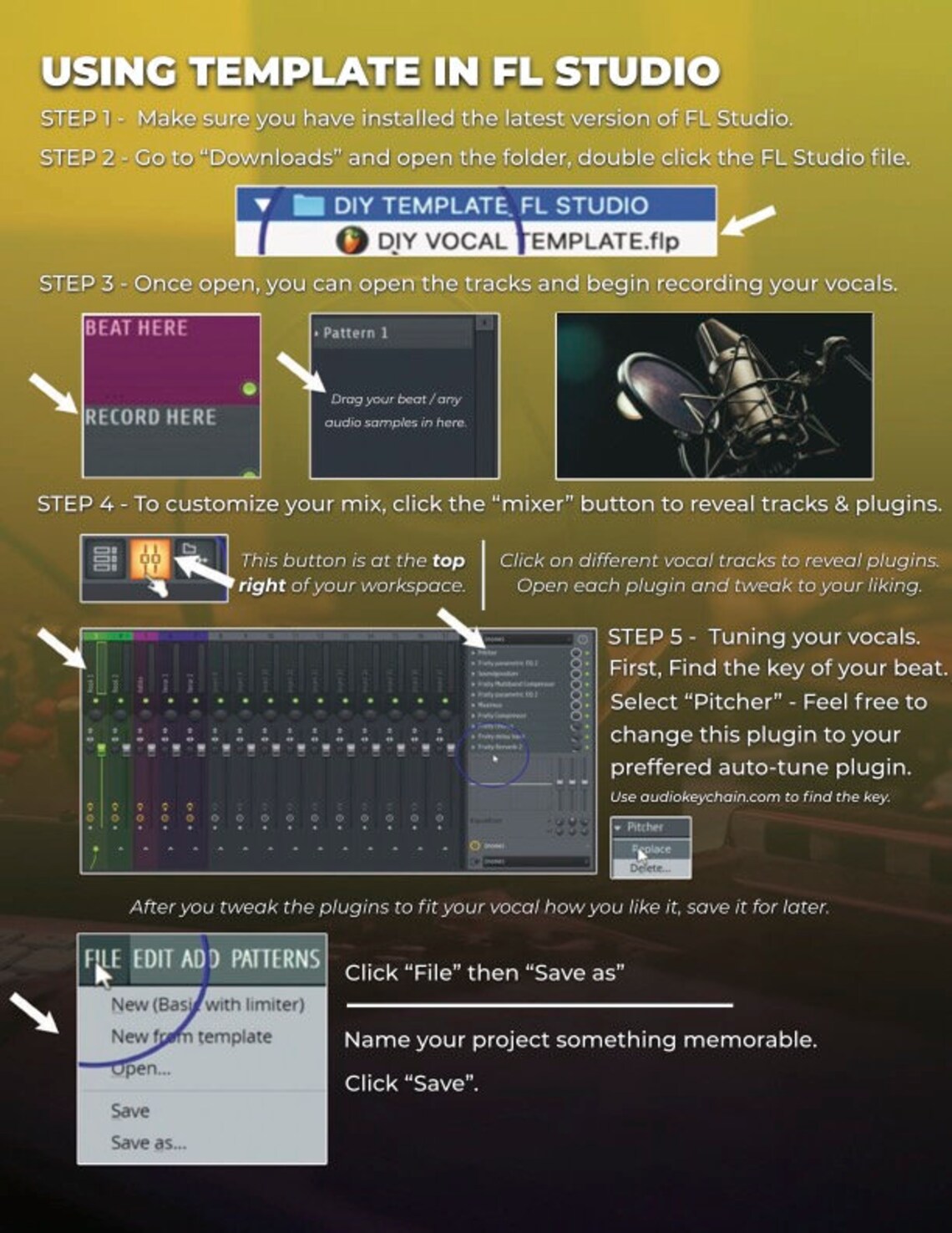 FL Studio Template Fl Studio Vocal Chain Recording Template Etsy