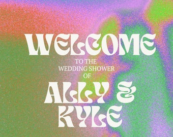 Blue Tie Dye Welcome Sign - Etsy