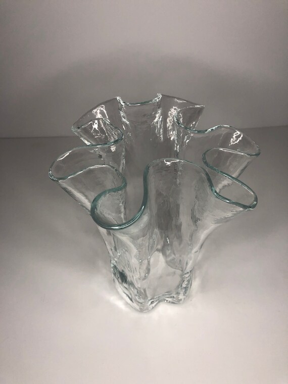 Vintage 1980's Muurla Vase Ruffled Edge Hankerchief Vase - Etsy