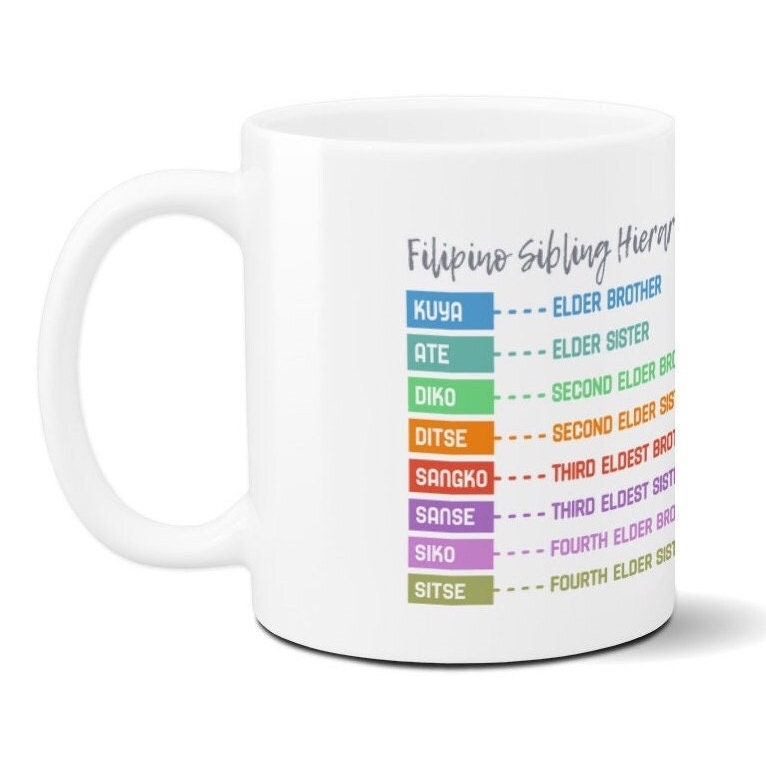 Filipino Sibling Hierarchy 11oz Coffee Mug, Everyday Gift Ideas for Him ...