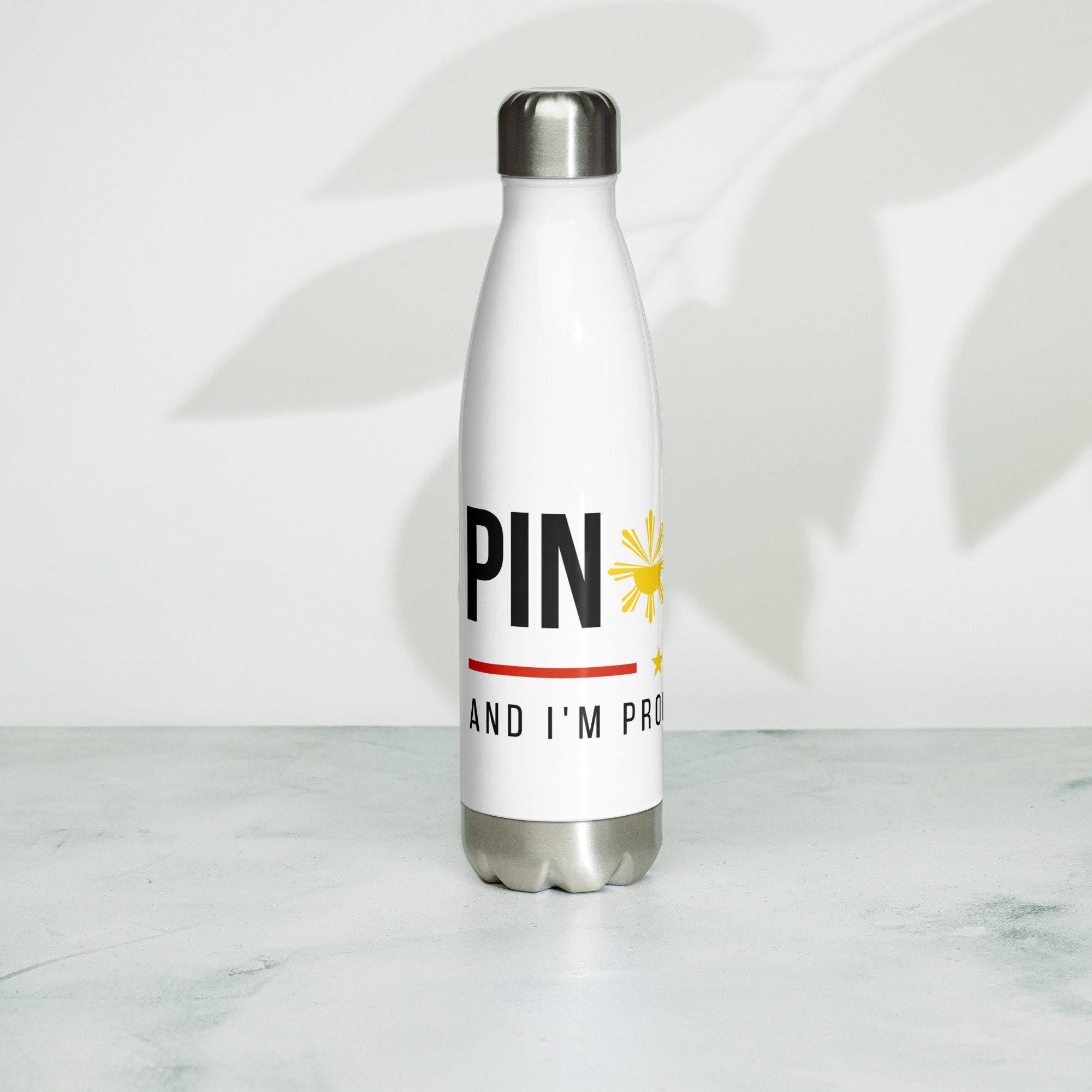 Pinoy Ako Sun and Stars Gifts Stainless Steel Water Bottle, Pilipino ...