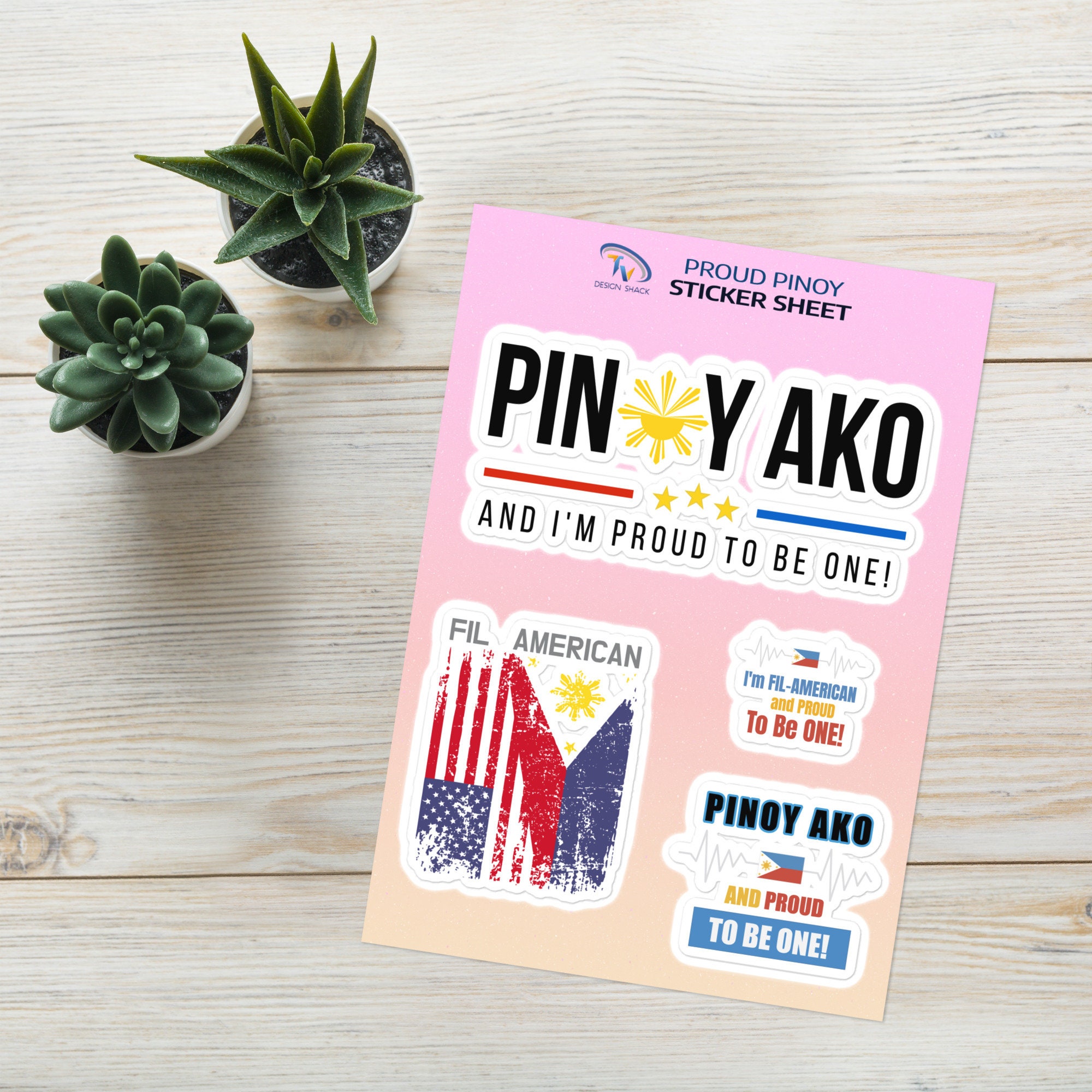 I'm Fil-american, Proud Pinoy Ako Car Sticker, Tagalog Vinyl Decal ...