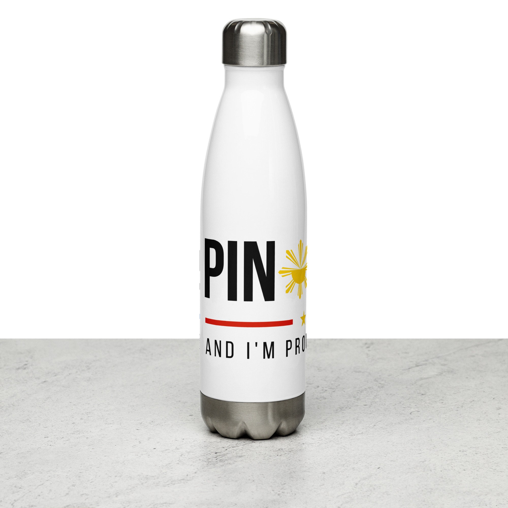 Pinoy Ako Sun and Stars Gifts Stainless Steel Water Bottle, Pilipino ...