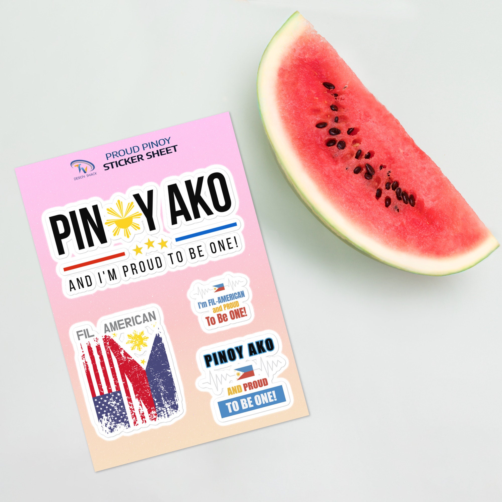 I'm Fil-american, Proud Pinoy Ako Car Sticker, Tagalog Vinyl Decal ...