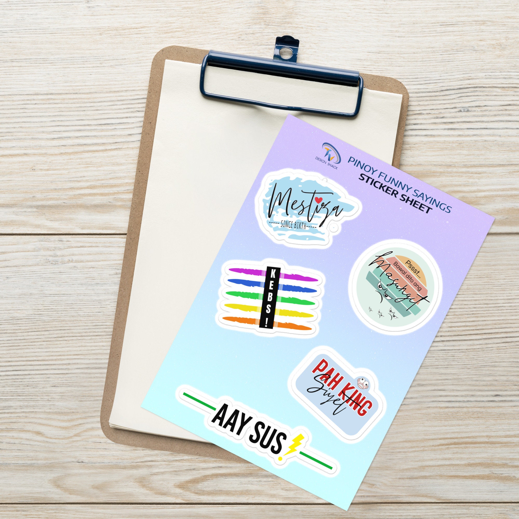 Mestiza, Pah King Aay Sus Funny Tagalog Laptop Sticker Sheet, Filipino ...