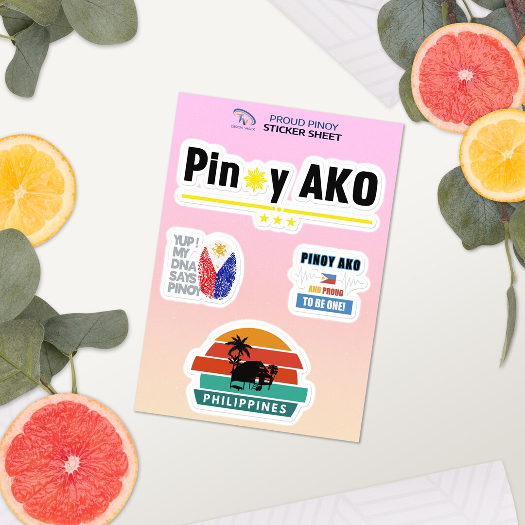 Proud Pinoy Ako Dna Says Sticker Sheets, Tagalog Saying Vinyl Decals ...