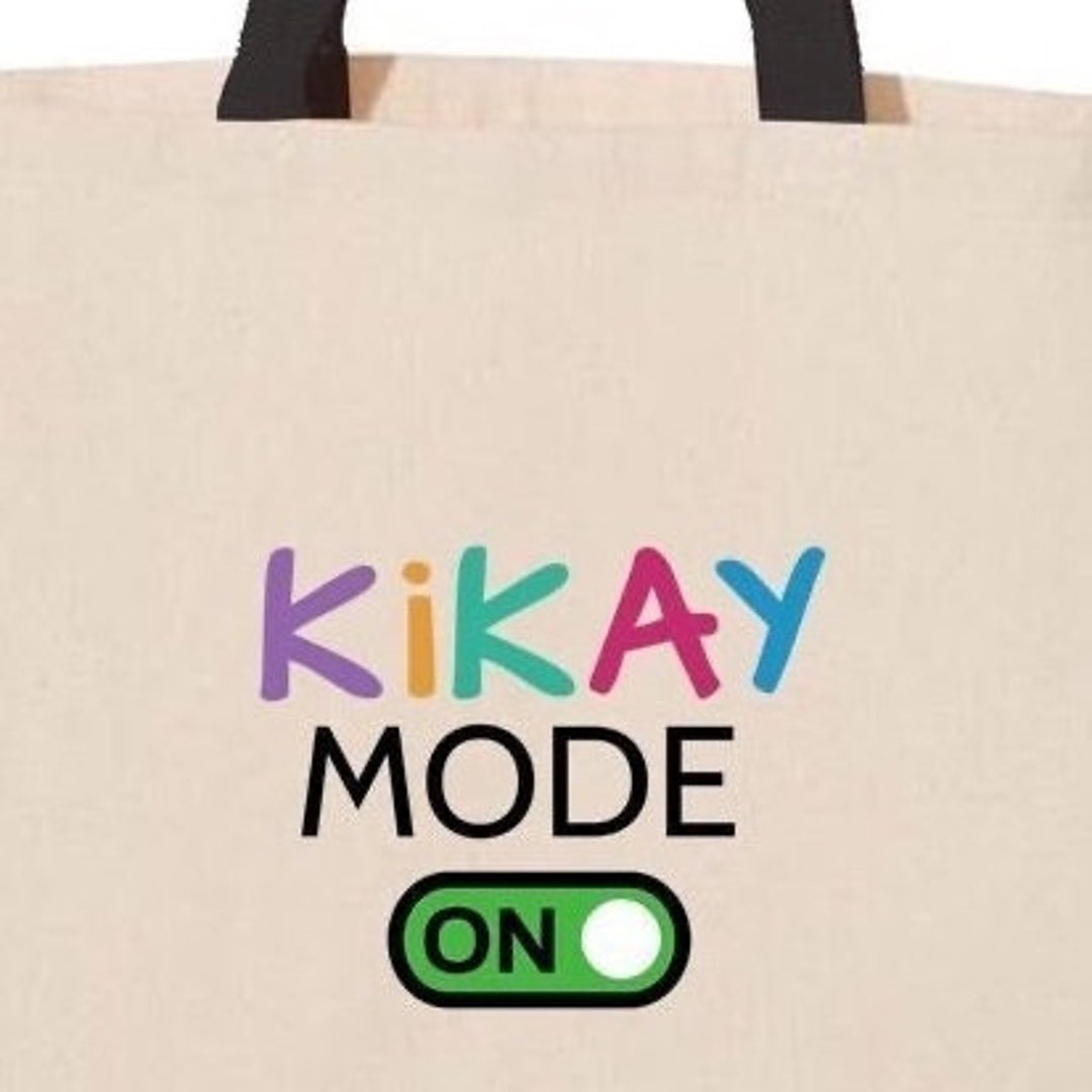 Kikay Malandi Canvas Tote Bag W/ Contrast-color Handles, Everyday ...
