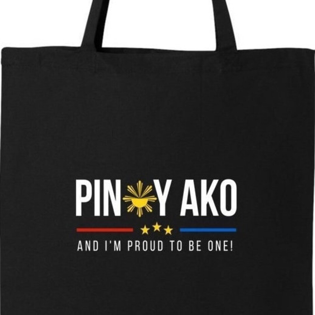 Pinoy Ako Lite Sun & Stars Canvas Tote Bag, Pilipino Pride Gift Ideas ...