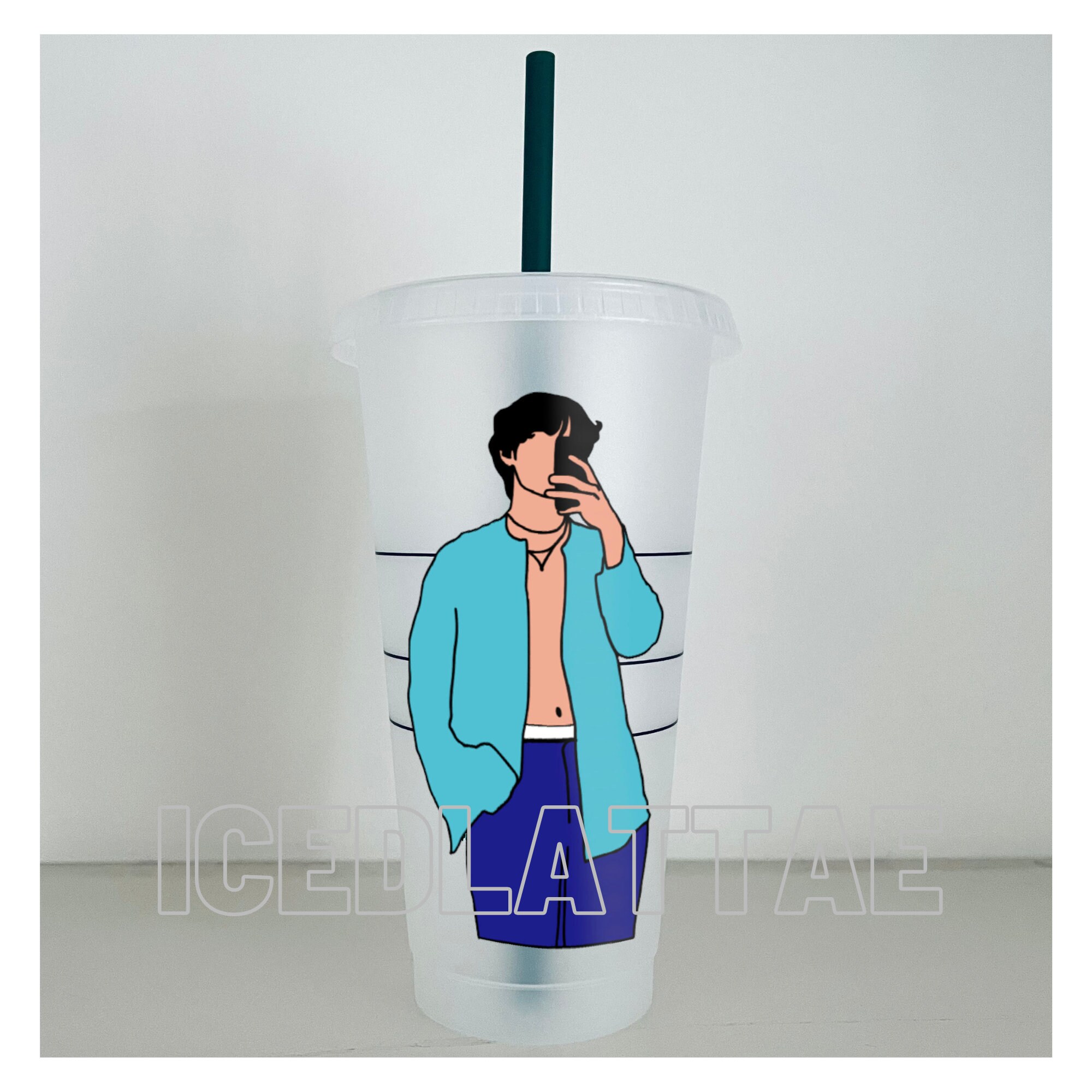 BTS V Kim Taehyung Personalised 24oz Starbucks Coffee Reusable Cold Cup ...