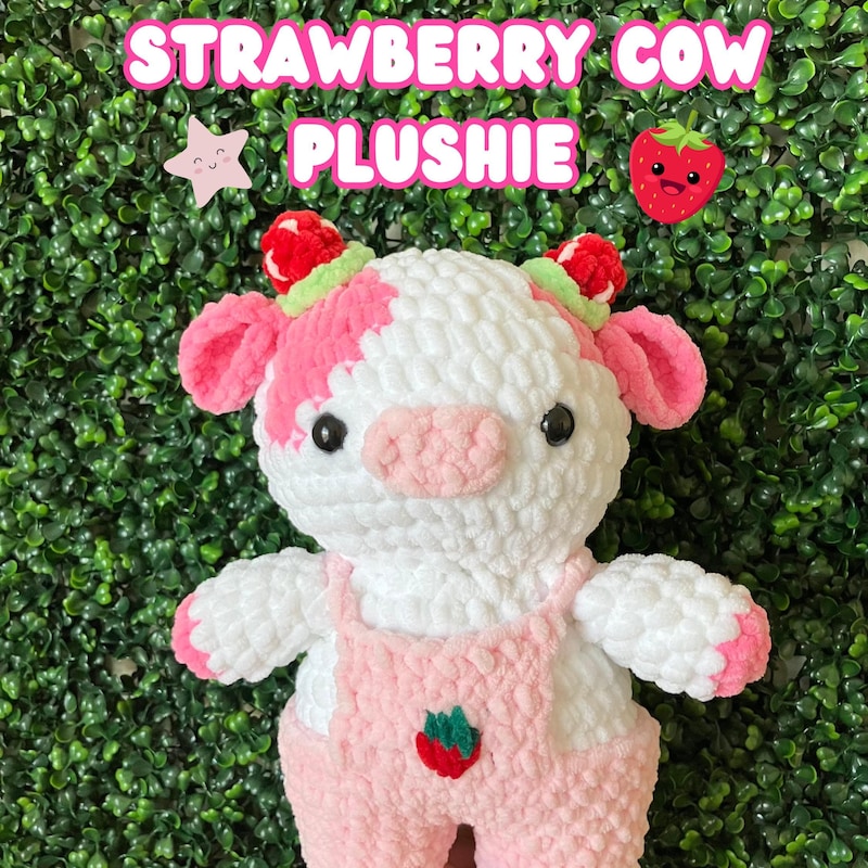 Strawberry Cow - Etsy