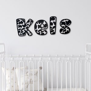 Cow Print Letters, Nursery Letters, Western Wooden Letters, Name ...
