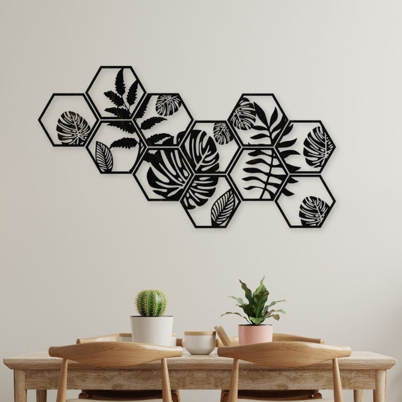 Hexagon Wall Art - Etsy