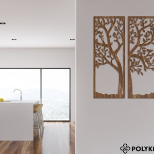 Tree of Life Wood Wall Art Panels, Wooden Wall Decor, Tree of Life Wall ...