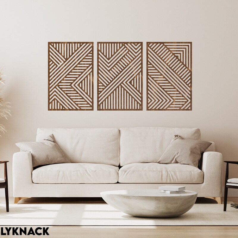 Geometric Wood Wall Art - Etsy