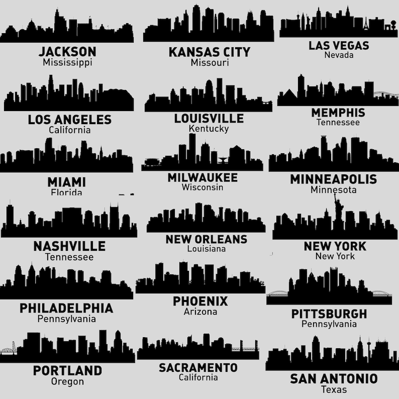 Triptych Wall Art, City Skyline Wall Decor, New York Skyline Art ...