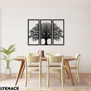 Tree of Life, Tree Branch Wood Art, 3 Piece Tree Wall Art, Simple ...