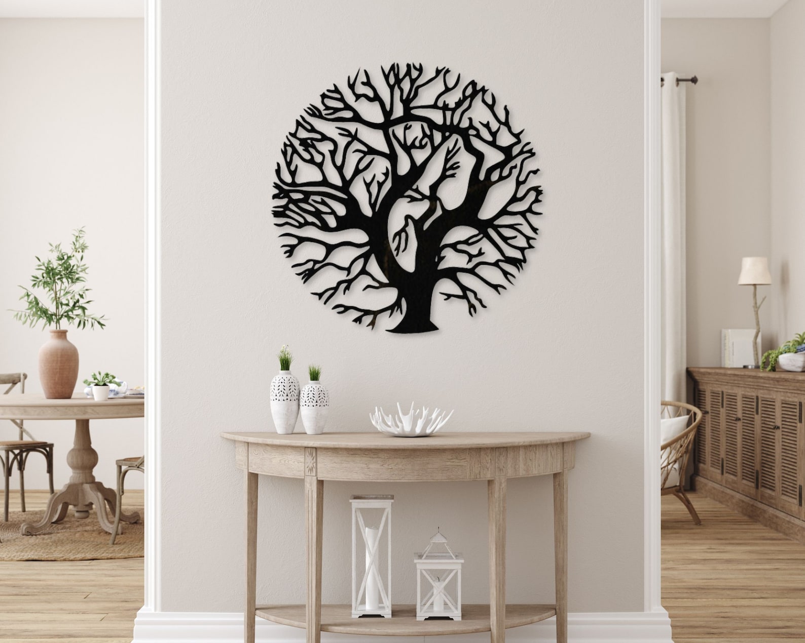 Large Tree of Life Wood Wall Art, Circle Tree of Life, Wood Wall ...