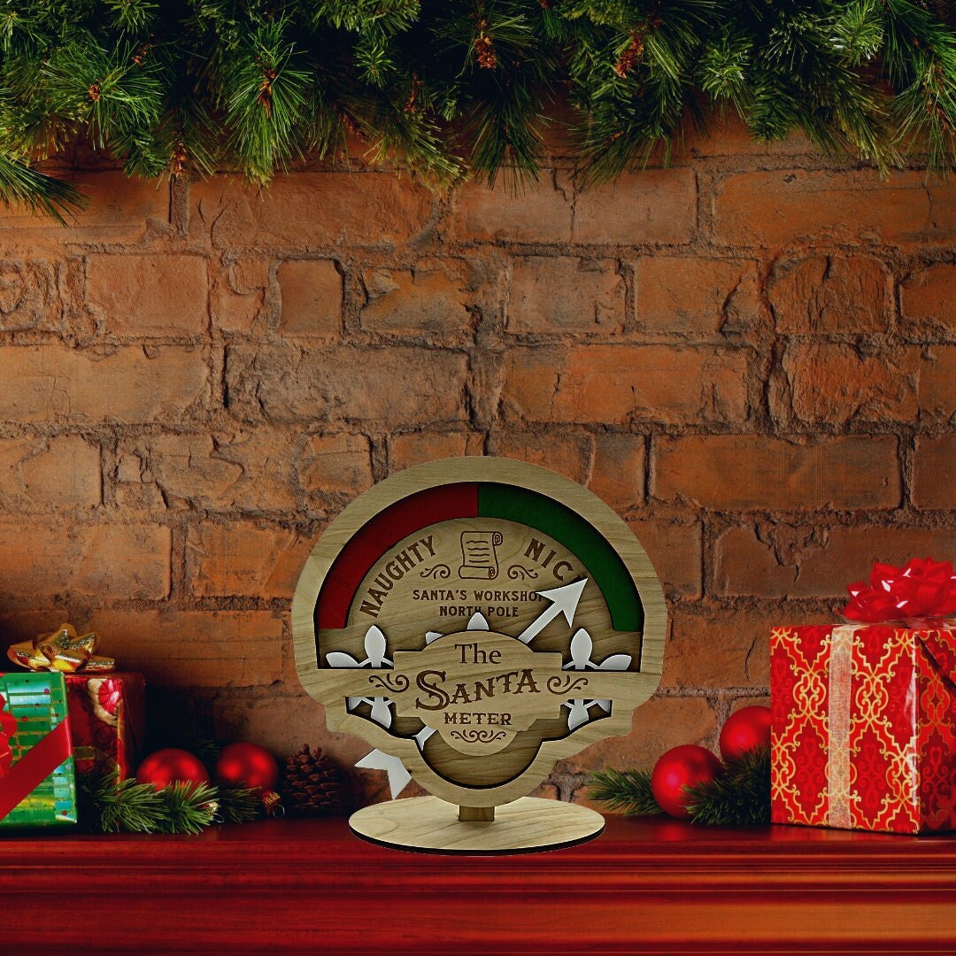 Mantel Santa Meter for Naughty and Nice Kids Santa Meter on - Etsy