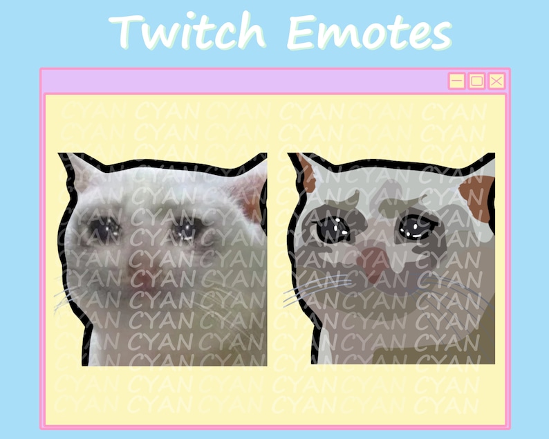 Buy Crying Cat Meme Emote for Twitch, Sad Funny Meme Crying Cat Emote ...