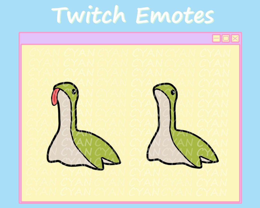 Animated Emotes for Twitch, Discord, Youtube, Nessie Spin, Nessie Lick ...