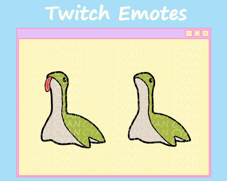 Animated Emotes for Twitch, Discord, Youtube, Nessie Spin, Nessie Lick ...