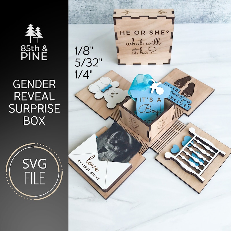 Gender Reveal Box - Etsy