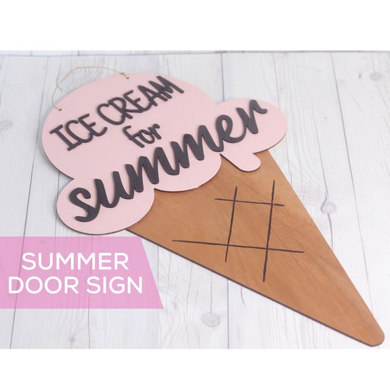 Ice Cream Sign SVG Digital File Ice Cream Door Sign - Etsy