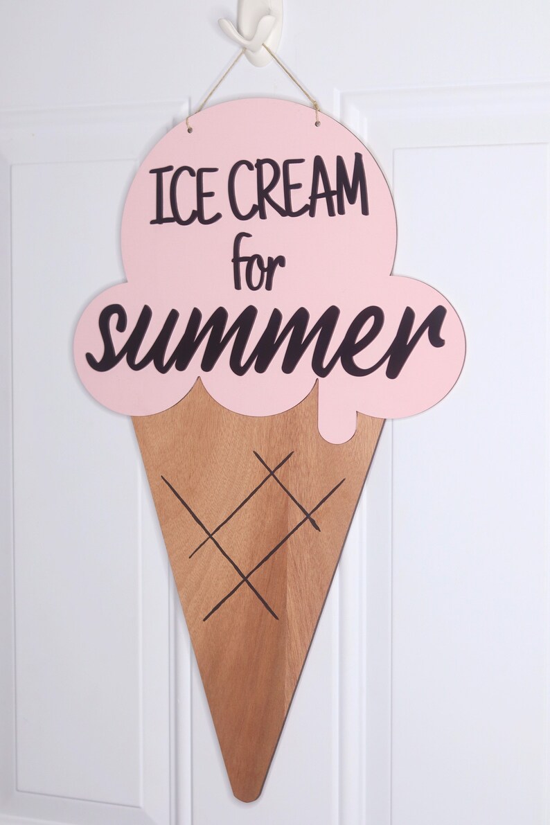 Ice Cream Sign SVG - Digital File Ice Cream Door Sign - Digital File ...